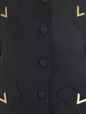 Valentino Garavani Coat With Gold-tone V Embellishments