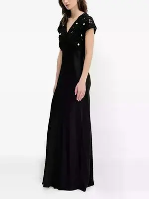 NEVER FULLY DRESSED Crochet-bodice Maxi Dress With Shell Embellishments