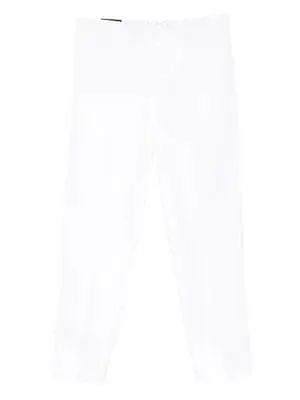 PT TORINO Straight-leg Cotton-blend Trousers - White