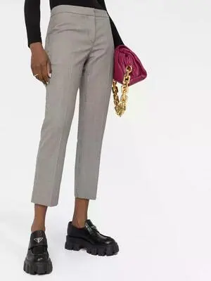 Alexander McQueen Checked Cropped Trousers