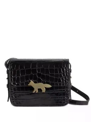 Maison Kitsuné Fox-head Embossed Leather Crossbody Bag