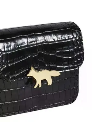 Maison Kitsuné Fox-head Embossed Leather Crossbody Bag