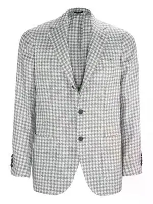 SARTORIO NAPOLI Peak-lapel Houndstooth Check Blazer