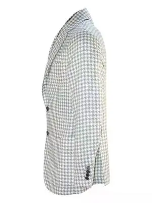 SARTORIO NAPOLI Peak-lapel Houndstooth Check Blazer