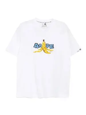 AAPE BY *A BATHING APE Banana-print T-shirt - White