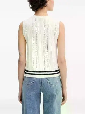 Paul Smith Cable-knit Vest With Pom-pom Embellishments