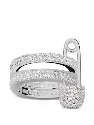 APM MONACO Love, Smile, Bonheur Triple-band Ring - Silver