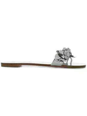 SOPHIA WEBSTER Lilico Floral Appliqué Sandals - Metallic