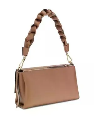 COCCINELLE Calf-leather Shoulder Bag With Braided Handle - Brown