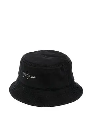 Y3 Logo-embroidered Bucket Hat - Black