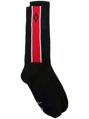 COUNTY OF MILAN Logo Color-block Socks - Black