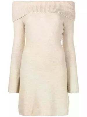 Cult Gaia Sophie Knitted Mini Dress - Neutrals