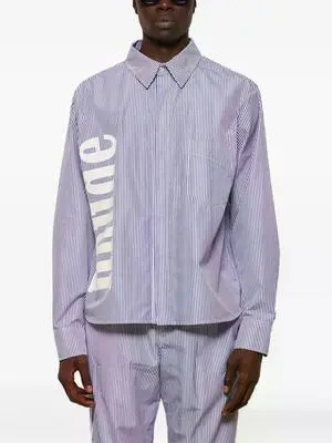 Rhude Stripe-pattern Logo-print Shirt