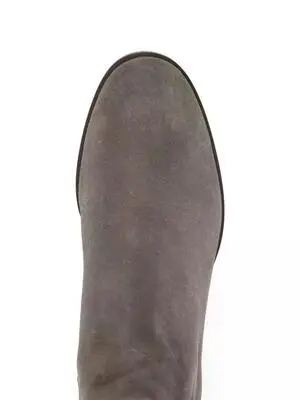DOUCAL'S 50mm Suede Boots With Elastic Panels - Grey