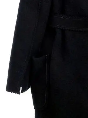 Max Mara Belted-waist Coat - Blue