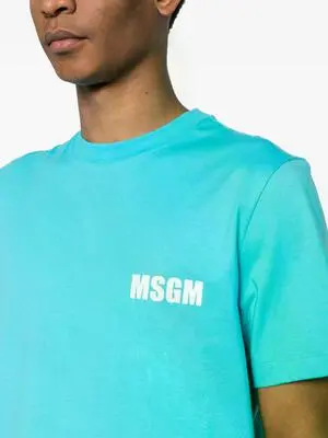 MSGM Logo-print Cotton T-shirt