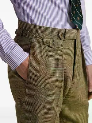 Polo Ralph Lauren Pleated Check Trousers - Brown