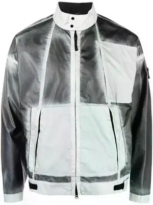 Stone Island Mussola Gommata-tc Hand-sprayed Windbreaker - Grey