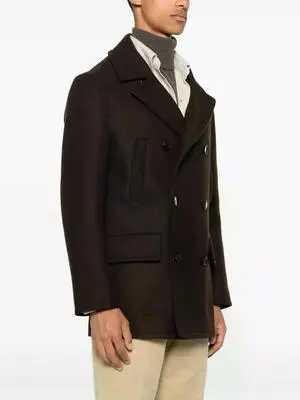 FURSAC Twill Double-breasted Coat