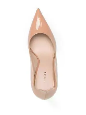 LE SILLA Wave-edge Leather Pumps - Neutrals