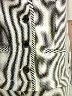 SESSUN Striped Buttoned Waistcoat