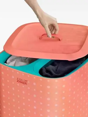 JOSEPH JOSEPH Tota Pop Polka-dot Laundry Separation Basket - Orange