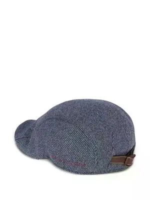 Brunello Cucinelli Striped Newsboy Cap