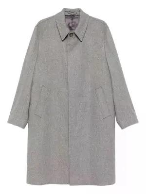 LARDINI Buttoned Patch-pocket Wool Coat