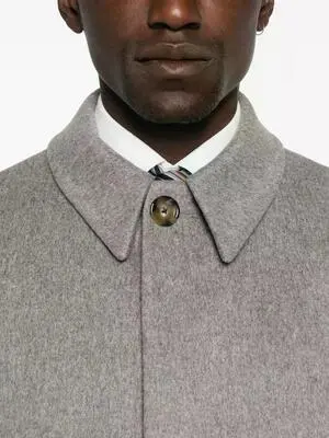 LARDINI Buttoned Patch-pocket Wool Coat