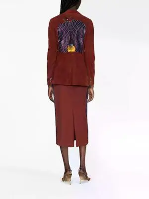 PAULA Single-breasted Suede Blazer