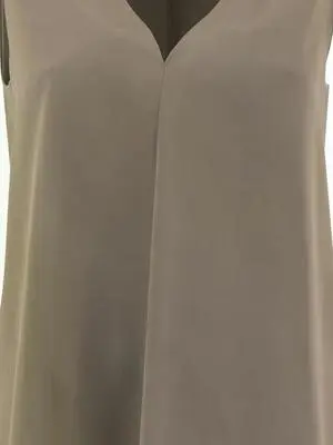 F.IT Sleeveless V-neck Top - Brown
