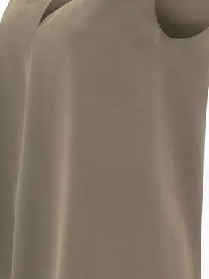 F.IT Sleeveless V-neck Top - Brown