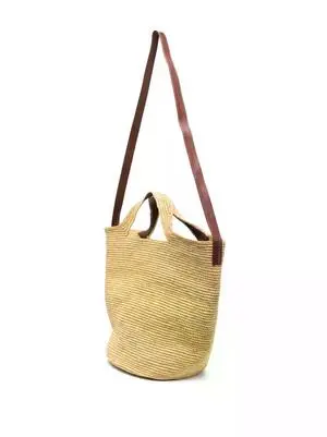 SENSI STUDIO Interwoven Straw Tote Bag