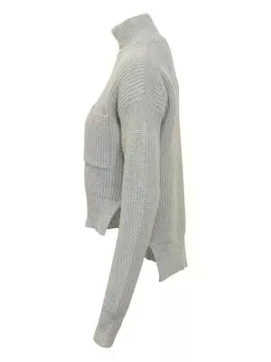 Marni Ribbed Turtleneck Sweater With Patch Pocket
