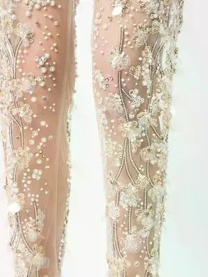 Jenny Packham Sequined Tapered Trousers