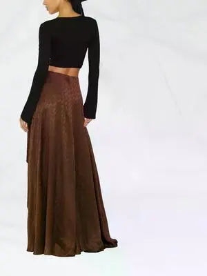 Fendi Wide-leg Monogram-pattern Trousers