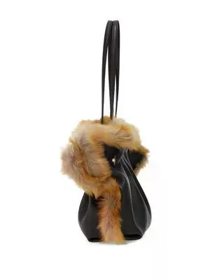 FERRAGAMO Medium Calfskin-trimmed Shoulder Bag
