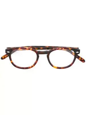 LESCA 711 Tortoiseshell Glasses - Brown