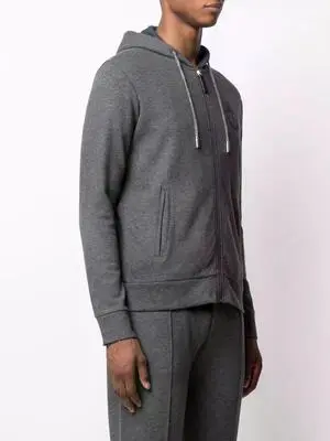 BILLIONAIRE Crest-motif Long-sleeved Hoodie
