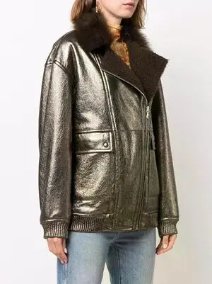 YVES SALOMON Longline Leather Jacket
