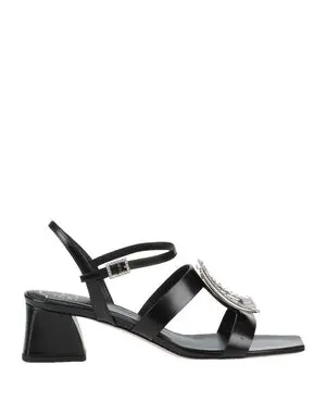 ROGER VIVIER Leather Sandals With Appliqués