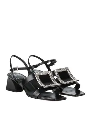 ROGER VIVIER Leather Sandals With Appliqués