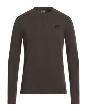 EA7 Cotton Elastane Long Sleeve T-shirt - Khaki