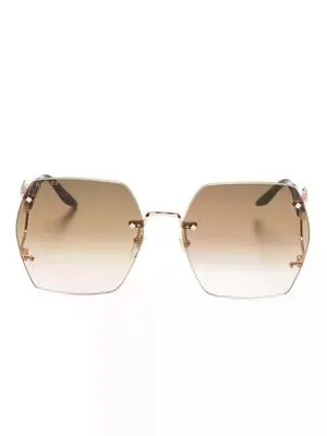 Gucci Double G Oversize-frame Sunglasses