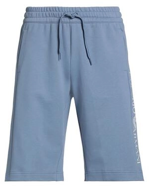 EA7 Cotton Blend Bermuda Shorts Blue