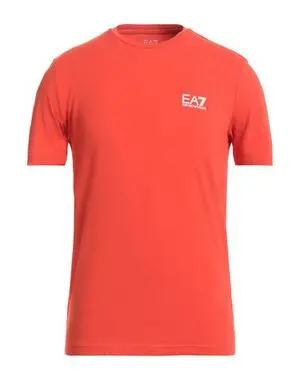 EA7 T-shirt Azure Size Cotton, Elastane - Orange