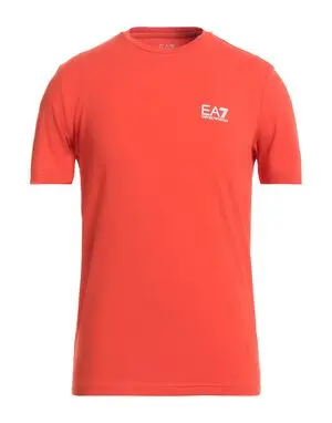 EA7 T-shirt Azure Size Cotton, Elastane - Orange