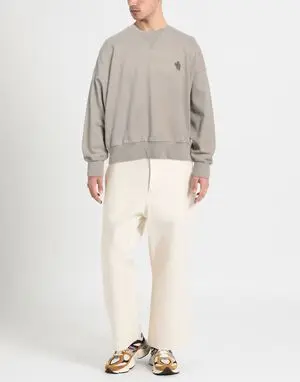 A PAPER KID Cotton French Terry Sweatshirt - Beige