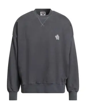 A PAPER KID Cotton French Terry Sweatshirt - Charcoal