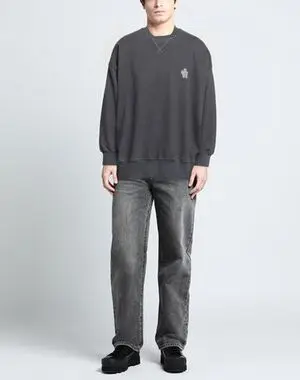 A PAPER KID Cotton French Terry Sweatshirt - Charcoal